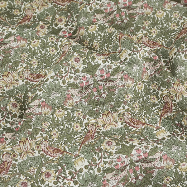 Liberty Tana Lawn Strawberry Thief Spring Green - country clothesline