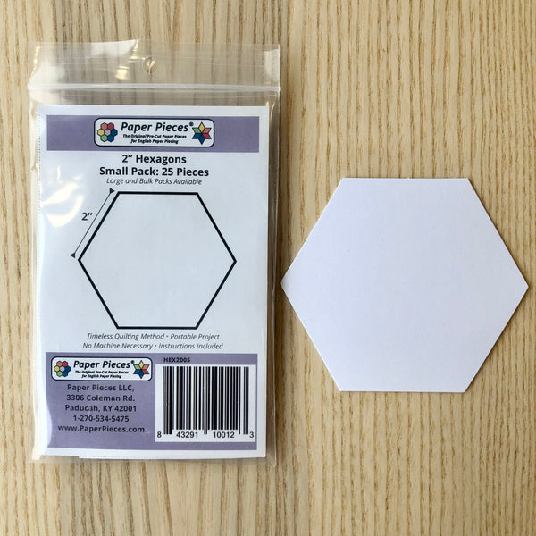 2" Hexagon paper piecing templates - country clothesline